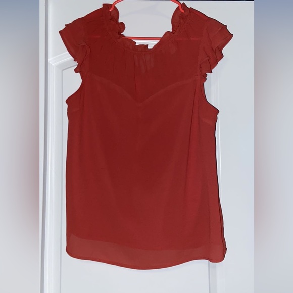 Monteau | Tops | Monteau Orange Blouse | Poshmark